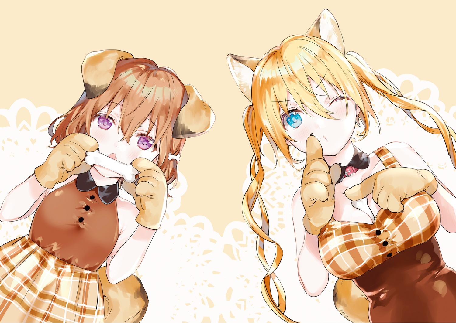 nakayama miyuki blend s hinata kaho hoshikawa mafuyu animal ears inumimi tail | #1068036 | yande.re